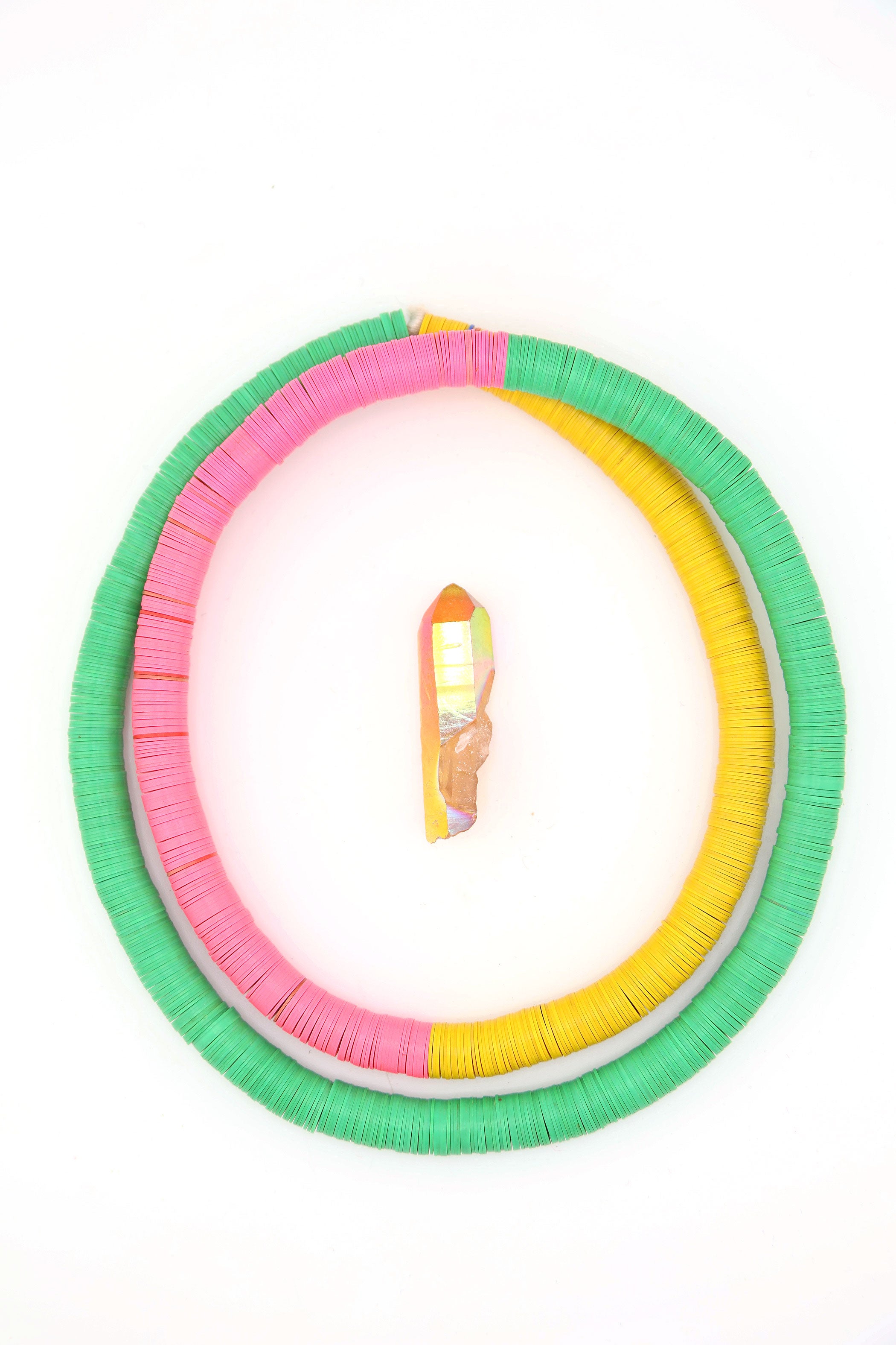 10mm Vintage African Vinyl Record Beads, Pink, Green, Yellow, Rare ...