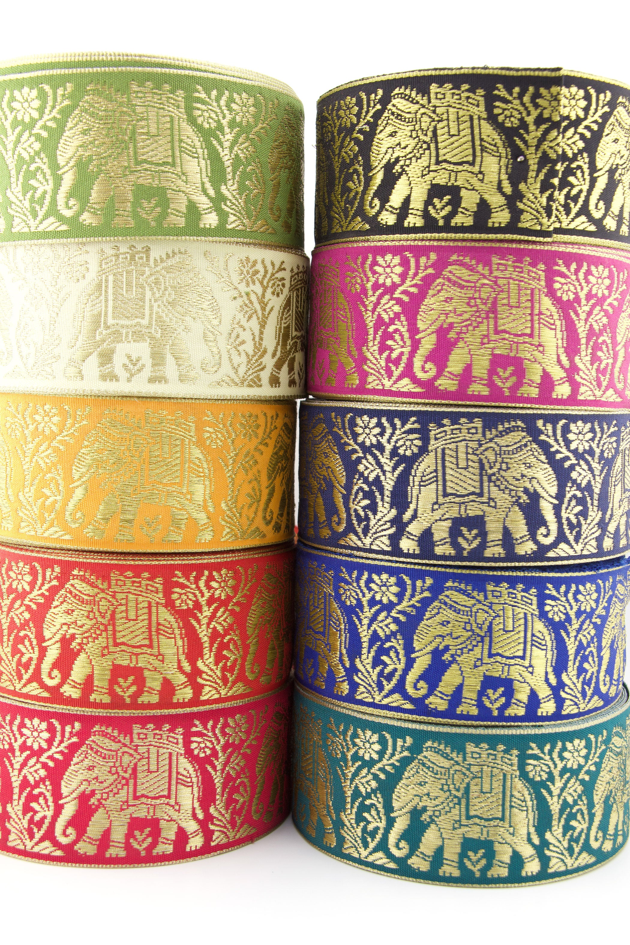 Fancy Elephants Jacquard Trim, 1 6/8" x 1 yard – WomanShopsWorld