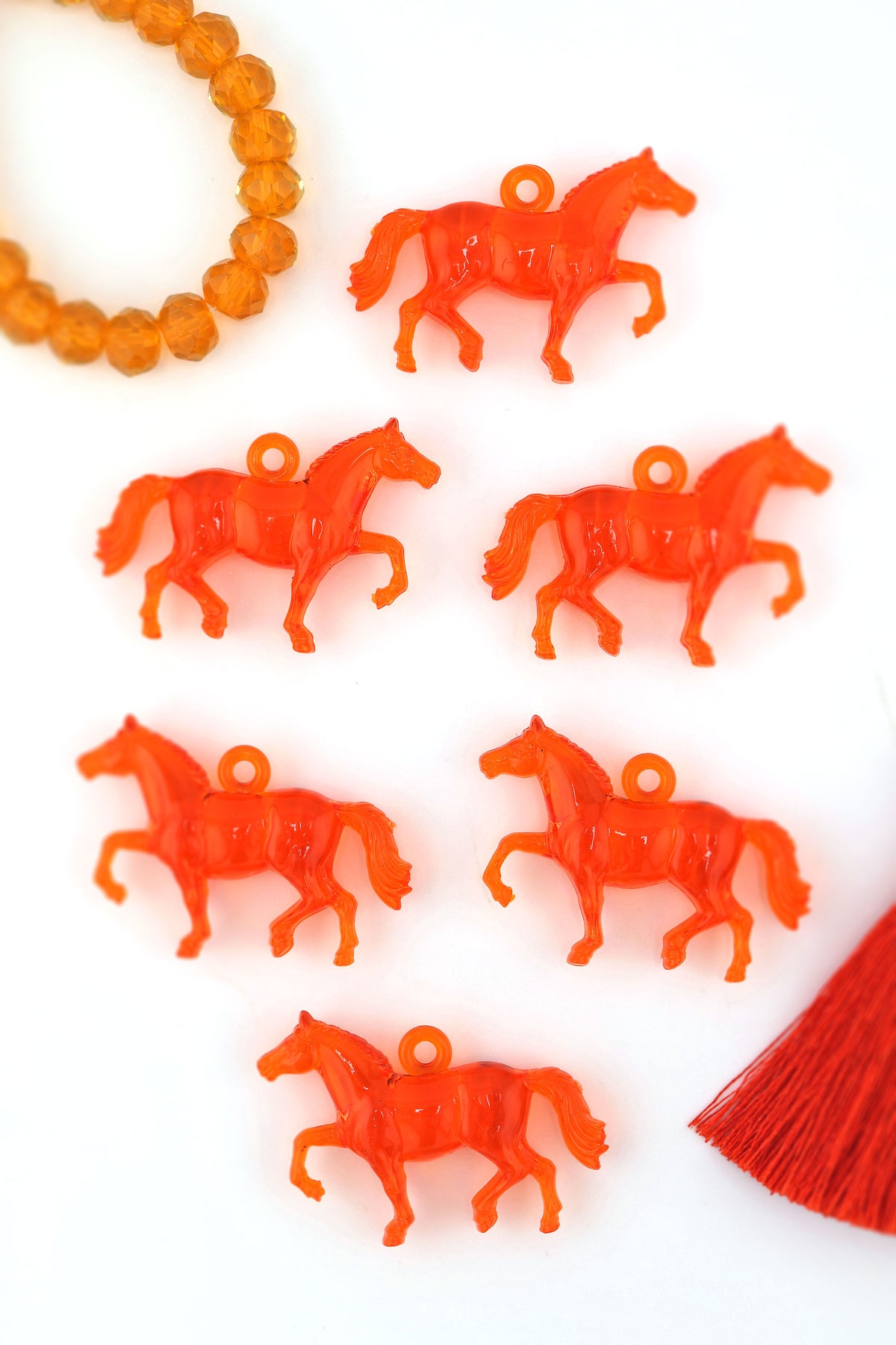 Hyacinth Translucent German Resin Year of the Horse Charms, 45mm Penda ...