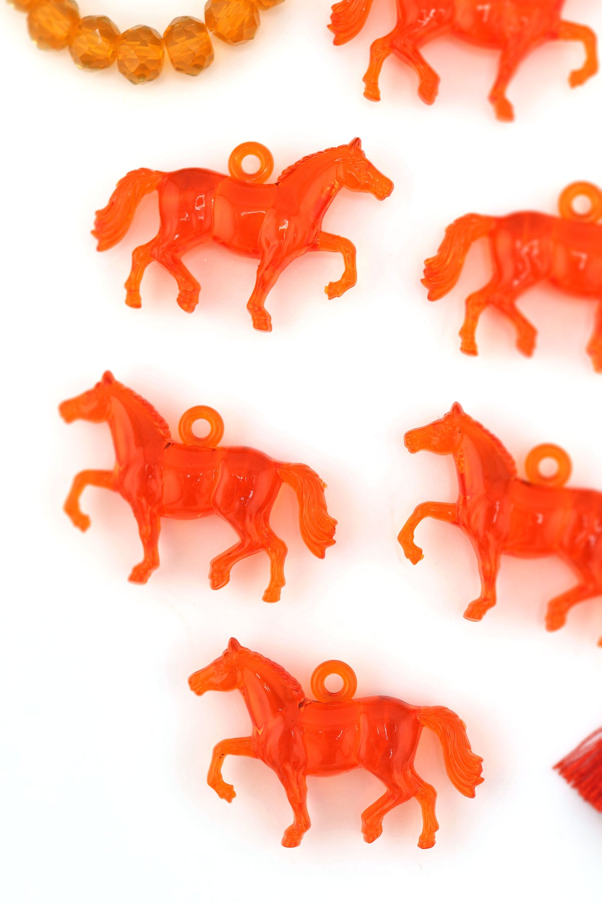 Hyacinth Translucent German Resin Year of the Horse Charms, 45mm Penda ...