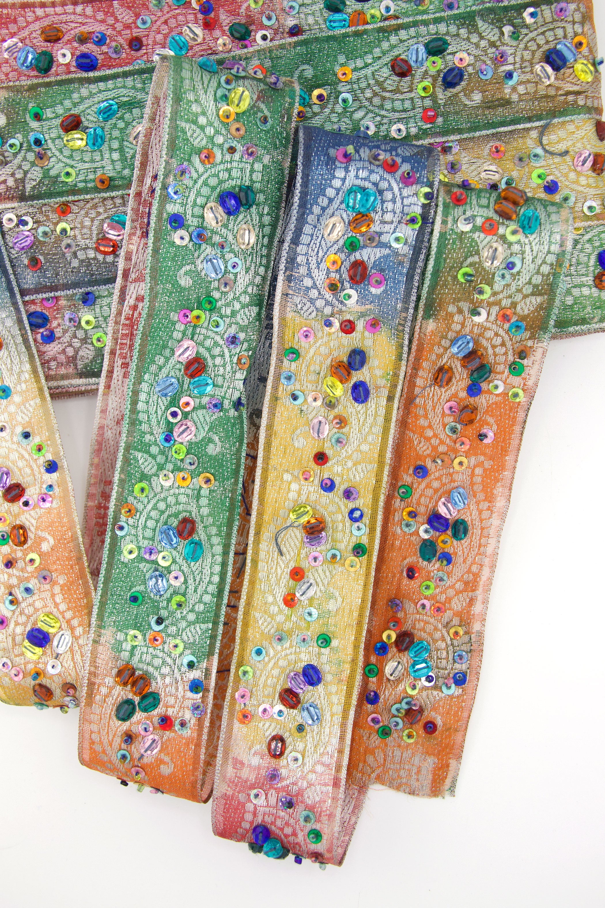 Ombre Crystal, Sequin Embellished Multi-Colored Trim, 1.5" Trim ...