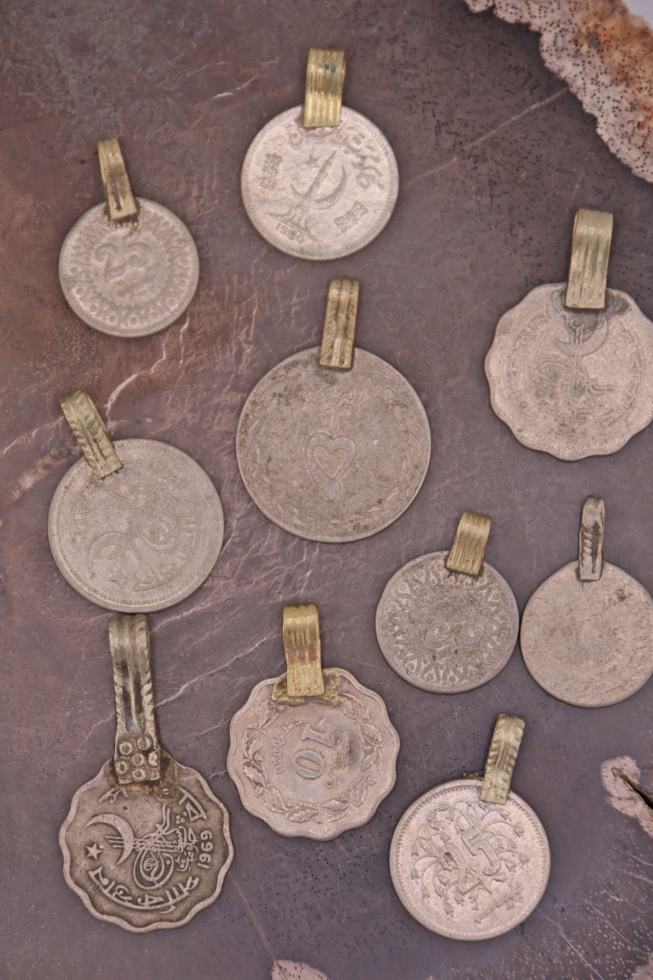 Vintage Kuchi Coin Pendants, Assorted Sizes, 10 Pieces – WomanShopsWorld