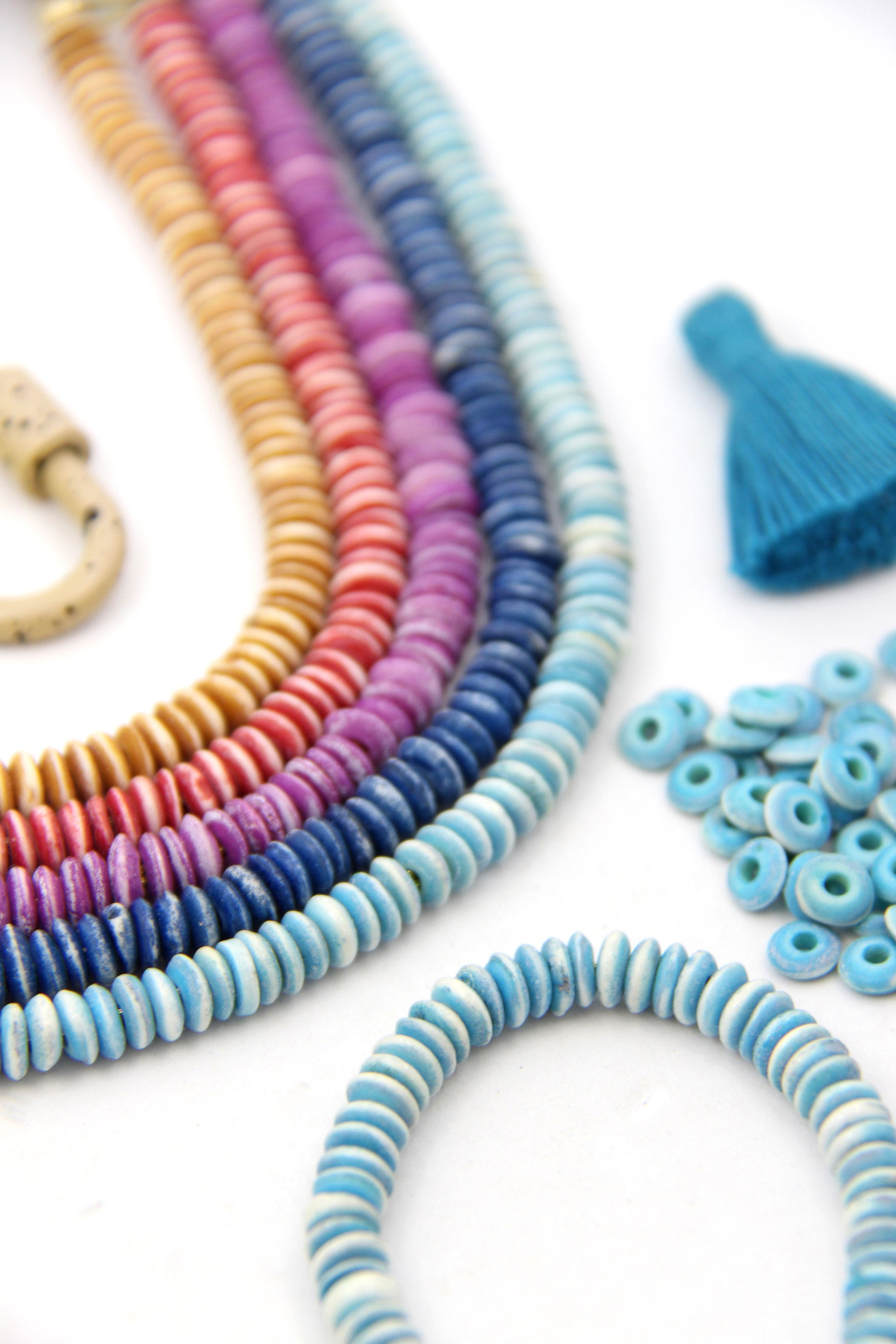 Assorted Earthy Tones: Bone Beads, 6x2mm, Saucer Heishi Discs ...