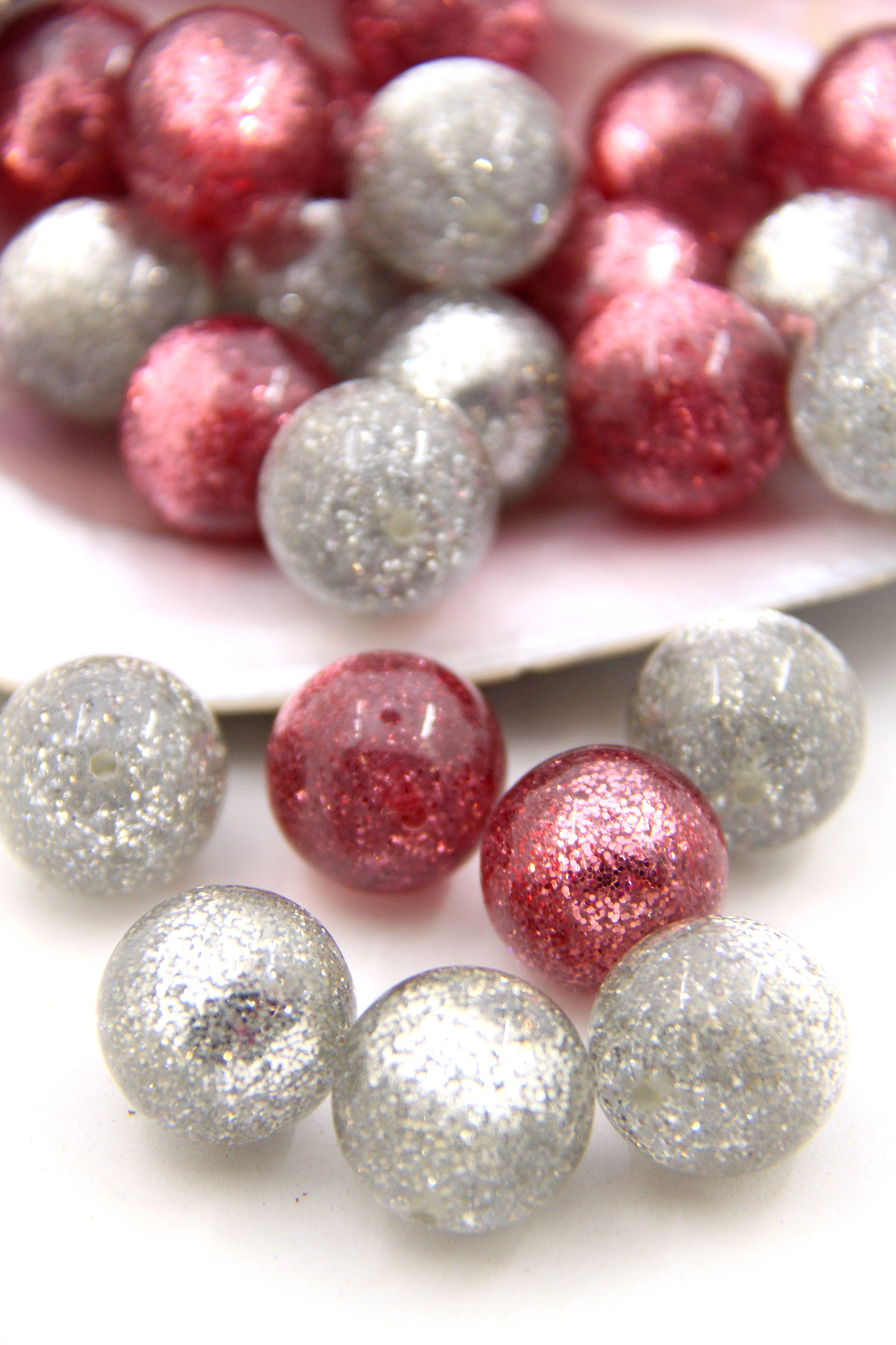 Glittery Round Italian Resin Beads, 20mm, 1 Focal Bead – WomanShopsWorld